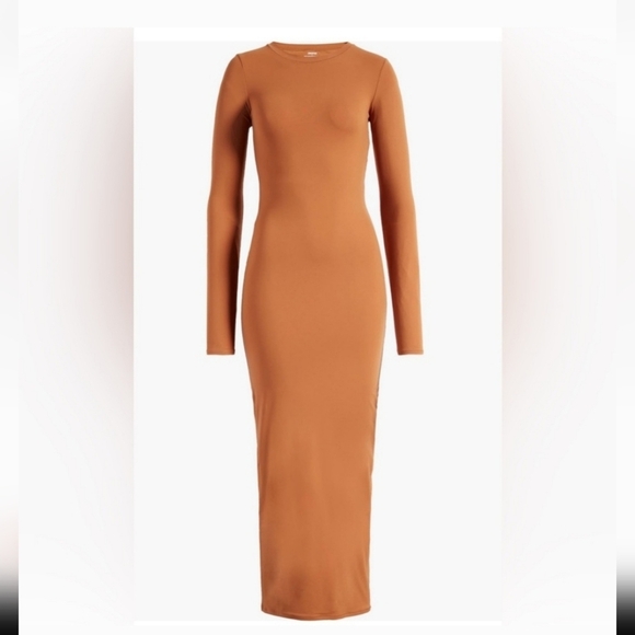 SKIMS | Dresses | Skims Long Slip Dress Color Bronze Size L | Poshmark